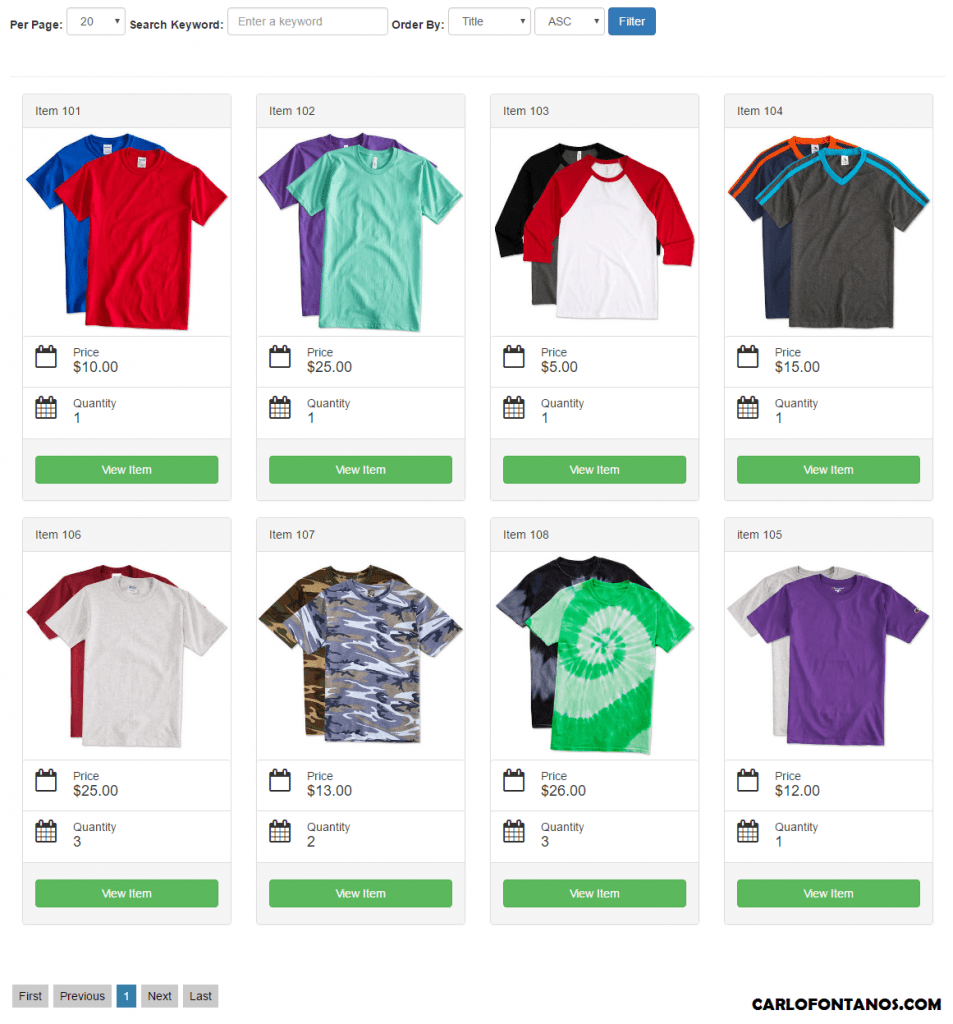 Node Js AJAX Pagination With MongoDB Search Sort Filter Tutorial