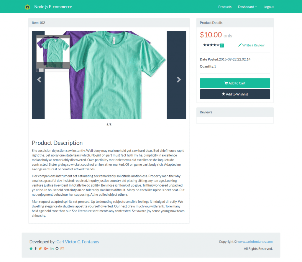 Node.js E-commerce - Carlo Fontanos