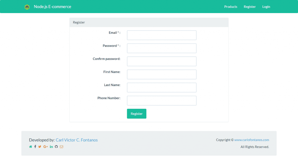 Node.js E-commerce - Carlo Fontanos