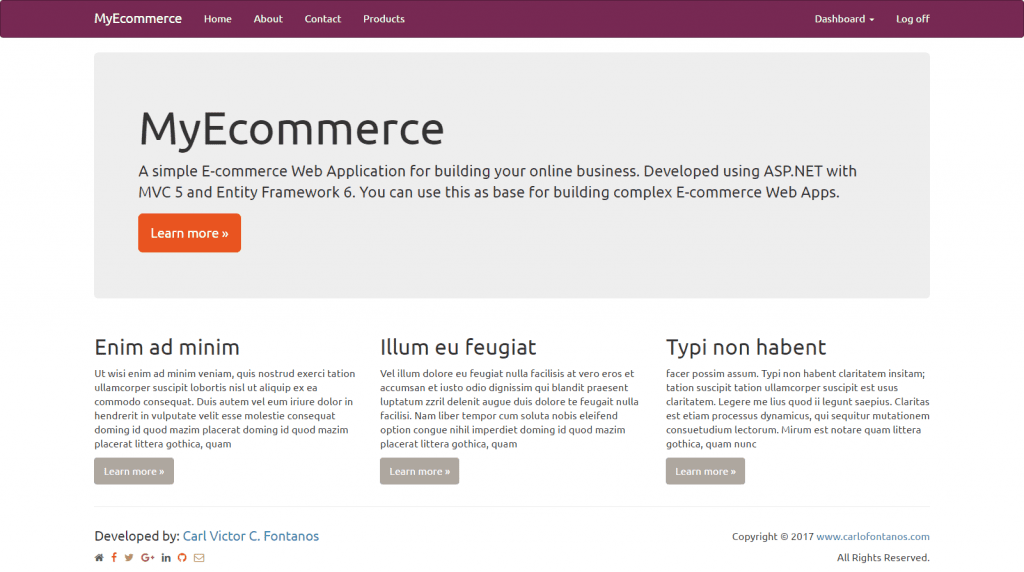ASP.NET MVC E-commerce - Carlo Fontanos