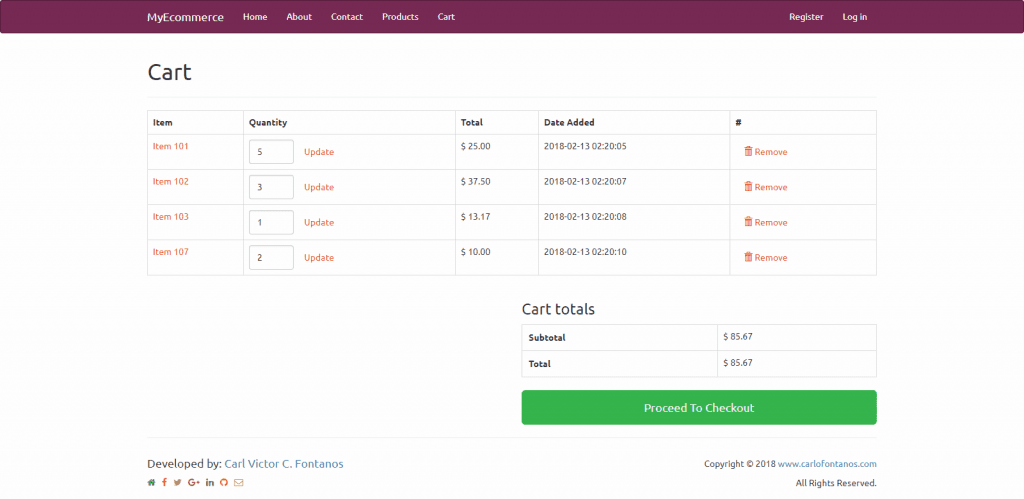 ASP.NET MVC E-commerce - Carlo Fontanos