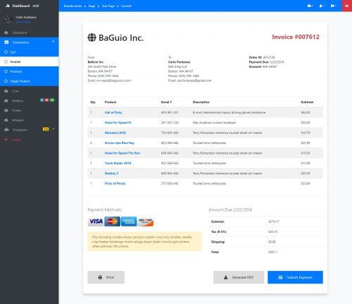 100% Bootstrap Admin Template - Carlo Fontanos