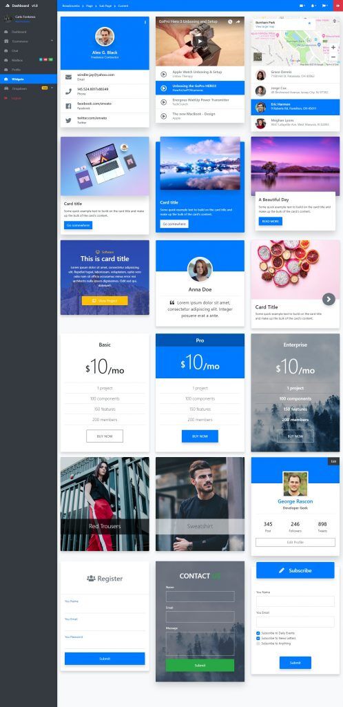 100% Bootstrap Admin Template - Carlo Fontanos