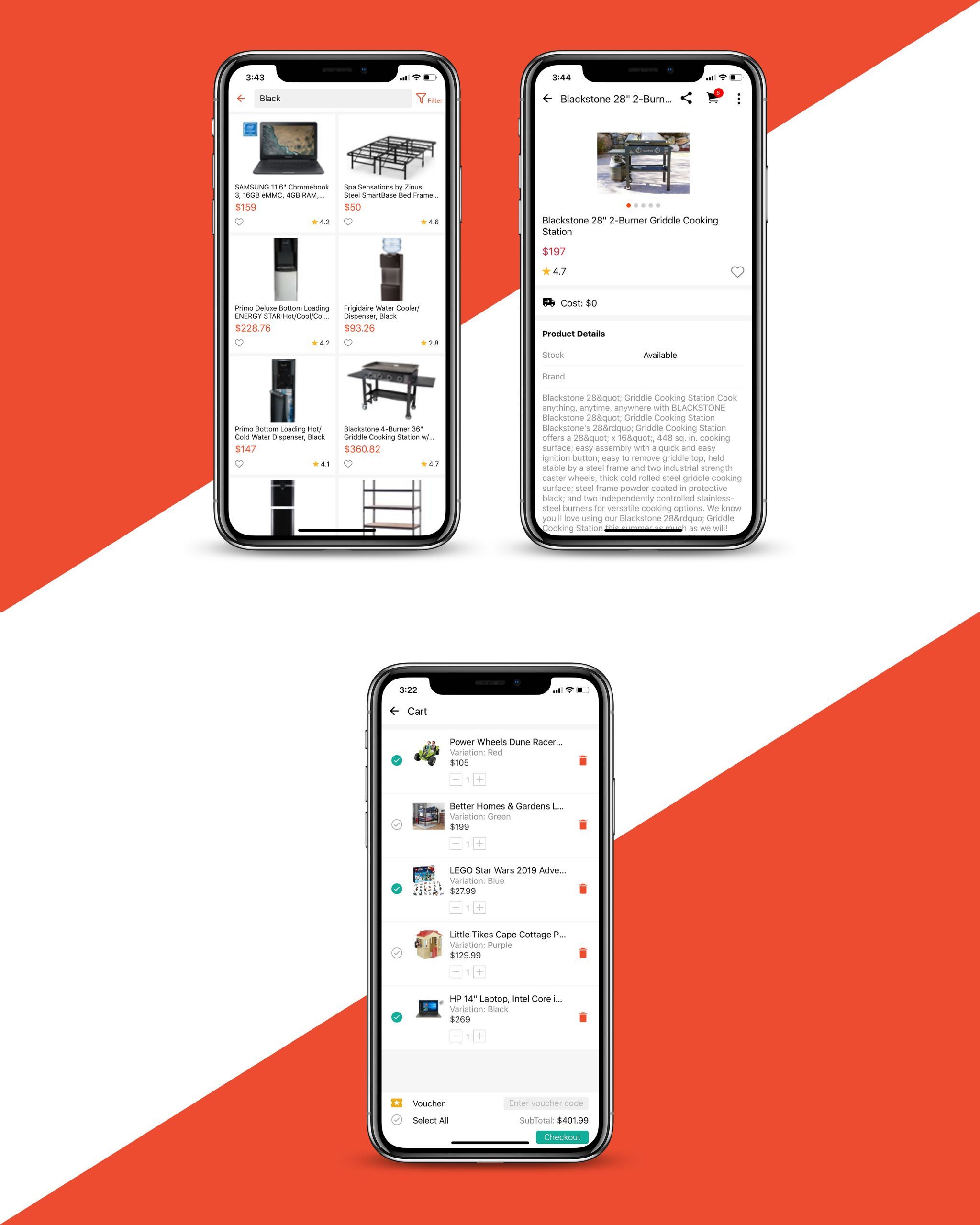 React Native Multi Vendor UI Template - Carlo Fontanos